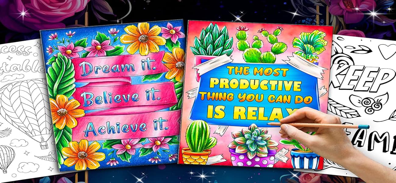 Inspirational Quotes Coloring Books for Mindful Moments (2025)